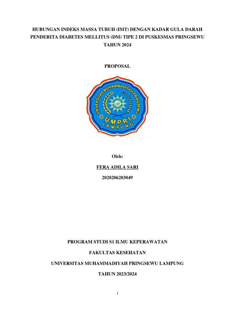 Bismillah PROPOSAL Fera Adila ACC | PDF | Sains & Matematika