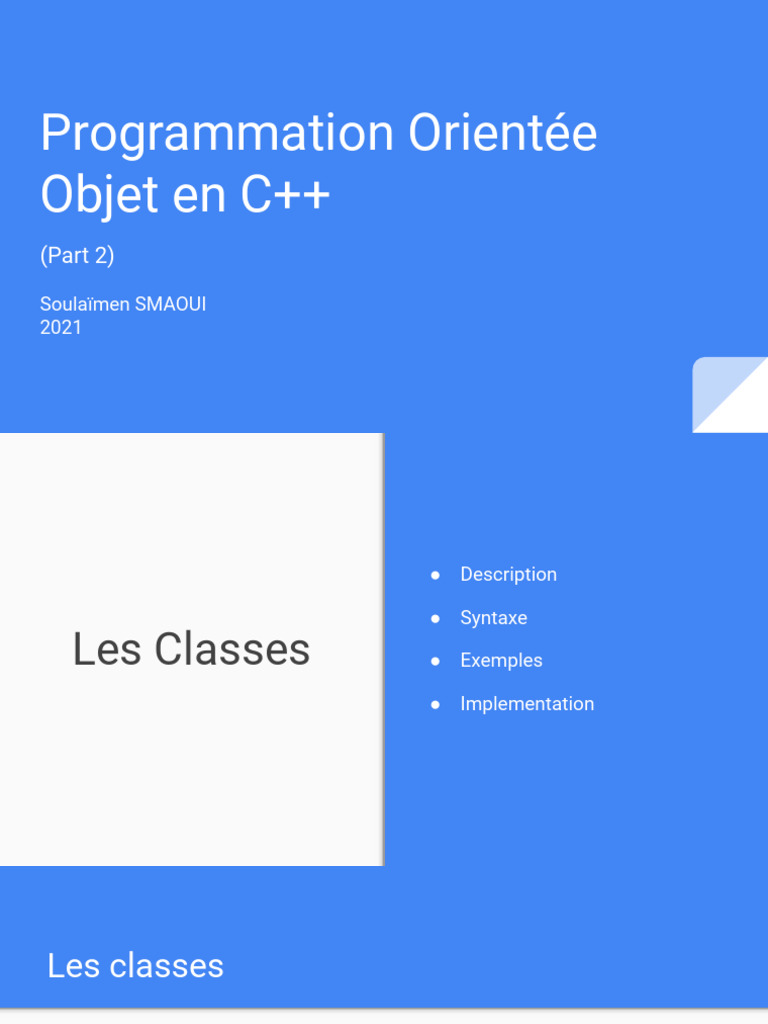 POO Part2 | PDF | Classe (informatique) | Programmation orientée objet