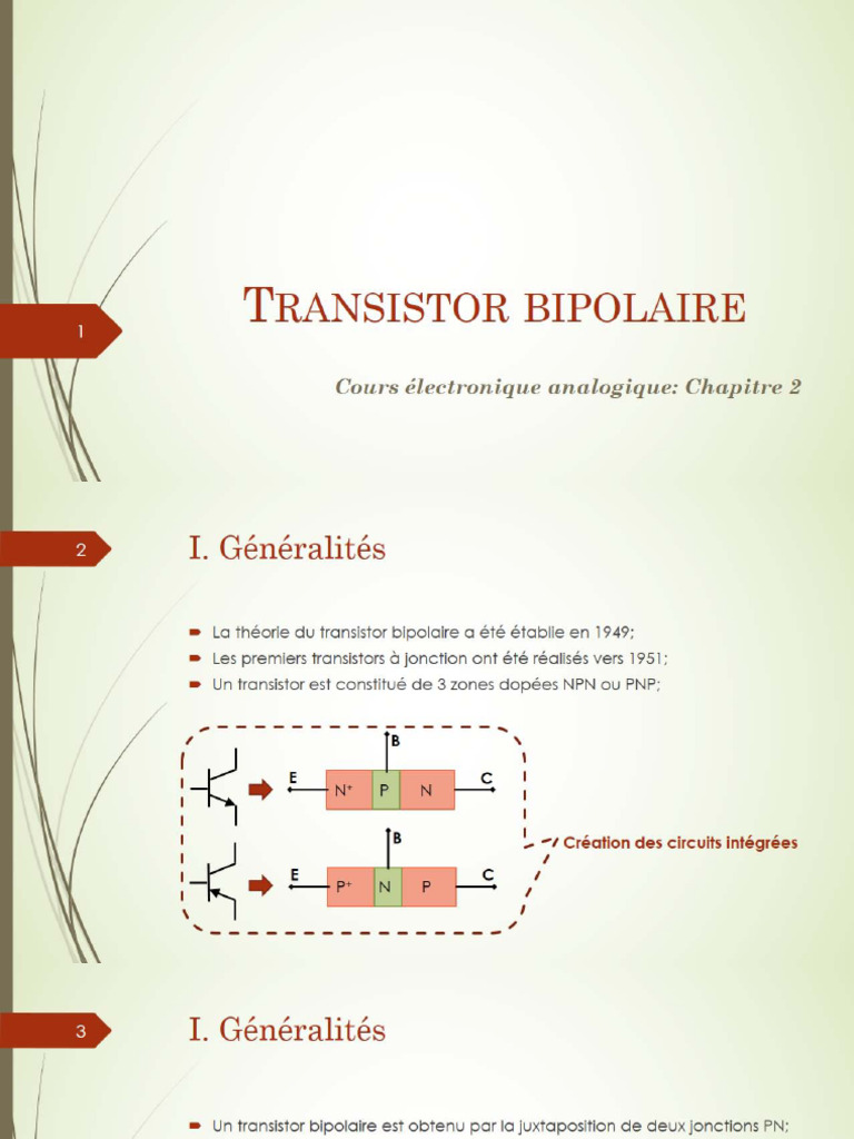 Cours Transistor Bipolaire | PDF