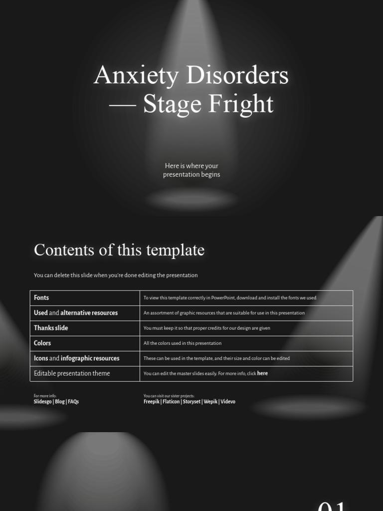 Anxiety Disorders - Stage Fright by Slidesgo | PDF | Infection ...