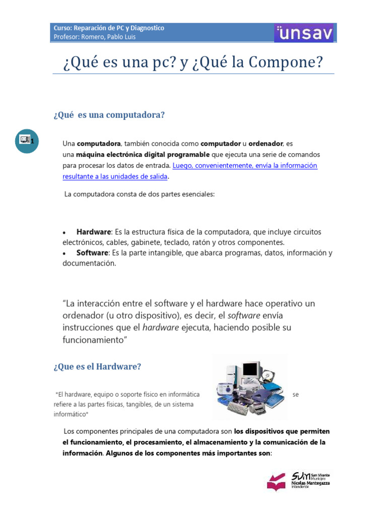 !Qué es una pc! | PDF | Hardware de la computadora | Programa de computadora