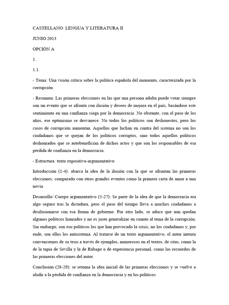 Castellano Pau - Junio 2013 | PDF | Verbo | Oración (Lingüística)