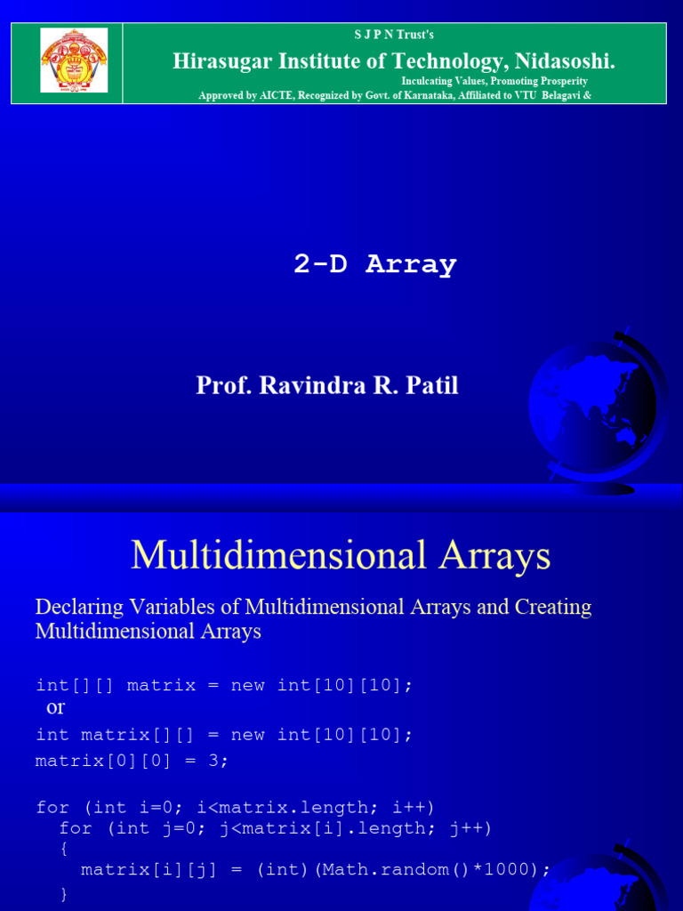 Pcd 2 D Array Pdf Computer Programming Algorithms And Data Structures 2389