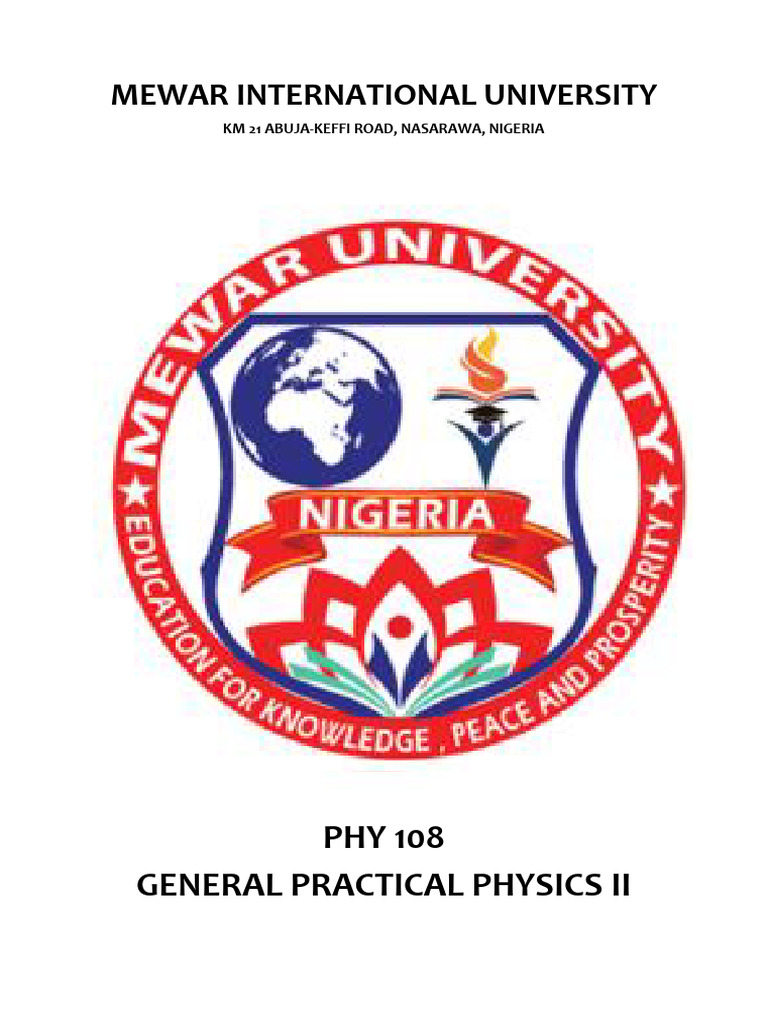 PHY 108 Practical Physics Guide | PDF | Light | Electromagnetic Radiation