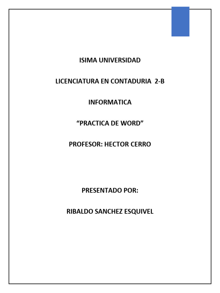 Practica Word - Ribaldo | PDF