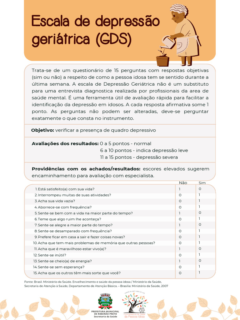 A Escala de Depressão em Geriatria | PDF | Depressão
