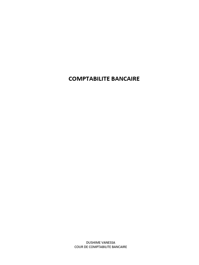 Comptabilité Bancaire | PDF | Banques | Comptabilité