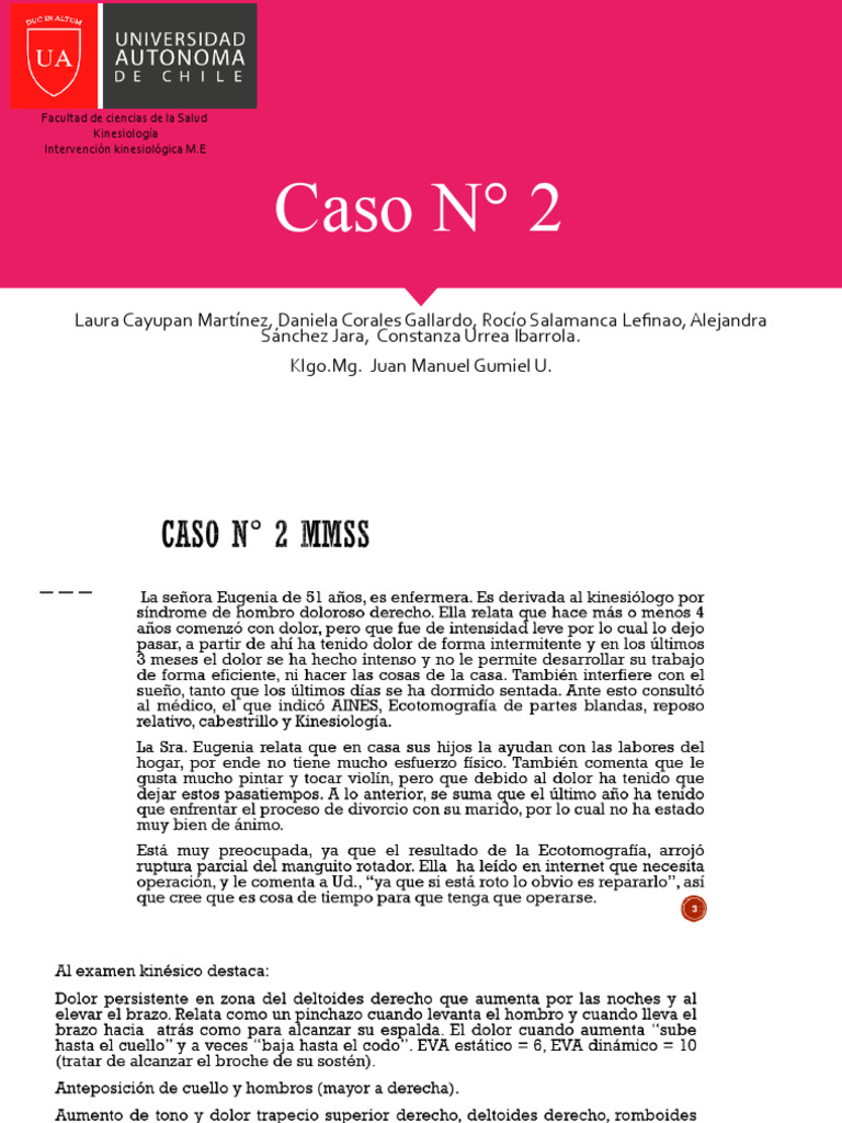 Caso N° 2 MMSS Interv. Musculo | PDF | Hombro | Codo