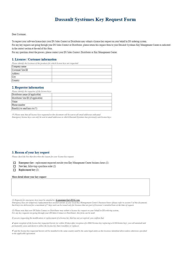 License Key Request Form Pdf License Software