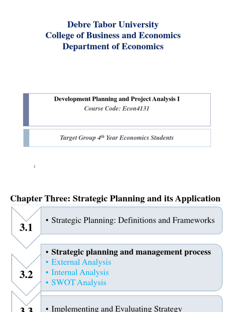 CH 3 | PDF | Strategic Management | Strategic Planning