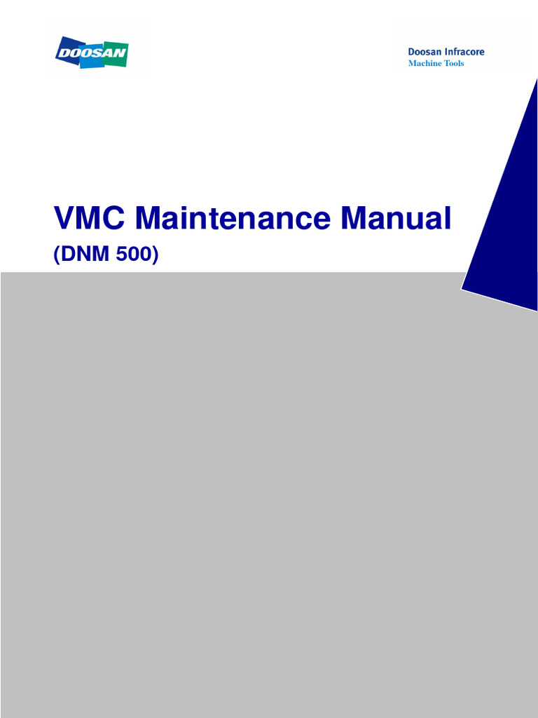 DNM 500 VMC Maintenance Guide | PDF | Screw | Bearing (Mechanical)