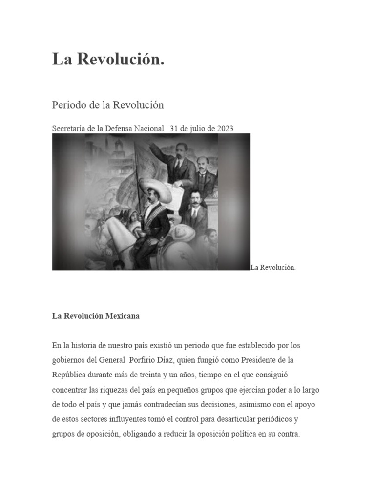 La Revolución | PDF | revolución mejicana | México