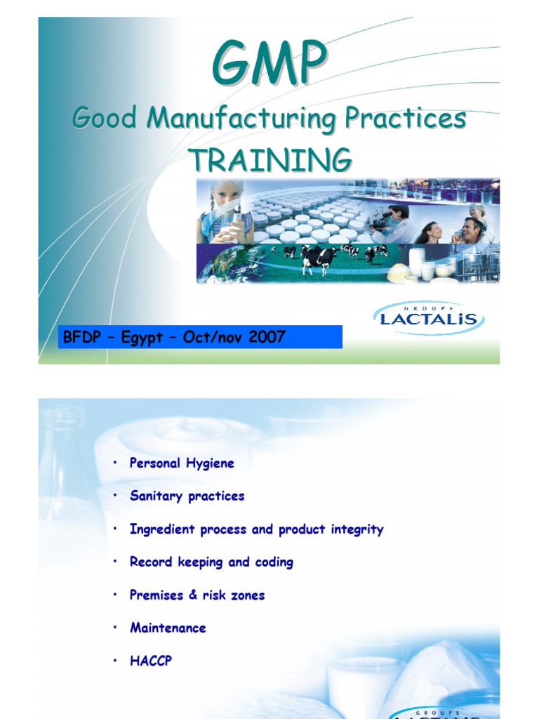 Formation Gmp Egypte 07 | PDF | Hazard Analysis And Critical Control Points | Hygiene