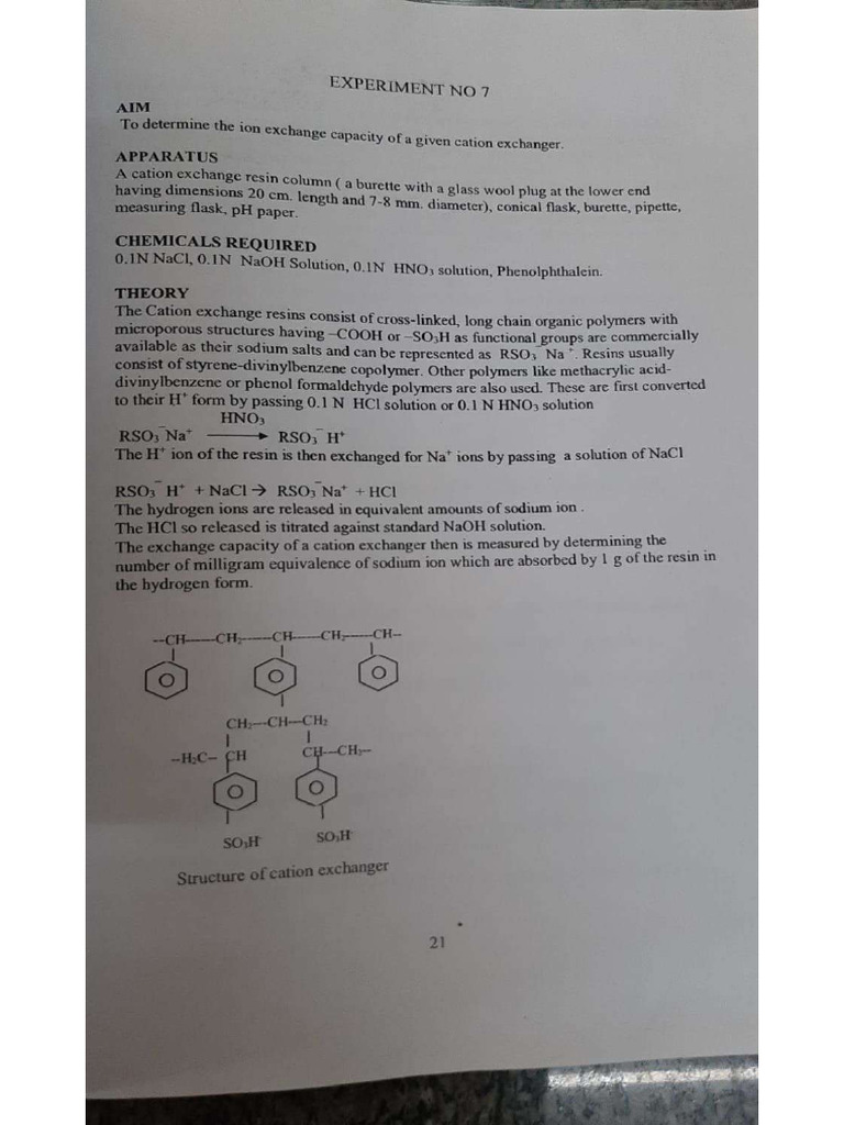 Cation Exchanger | PDF