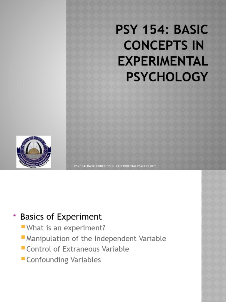 Psy 154 Meaning of An Experiment | PDF | Experiment | Experimental Psychology