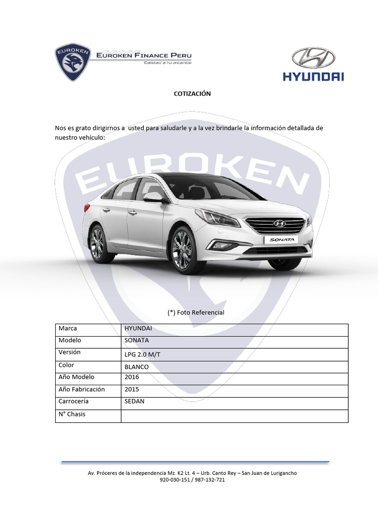 ficha_tecnica_hyundai_sonata-2016 | PDF | Coche | Carros deportivos