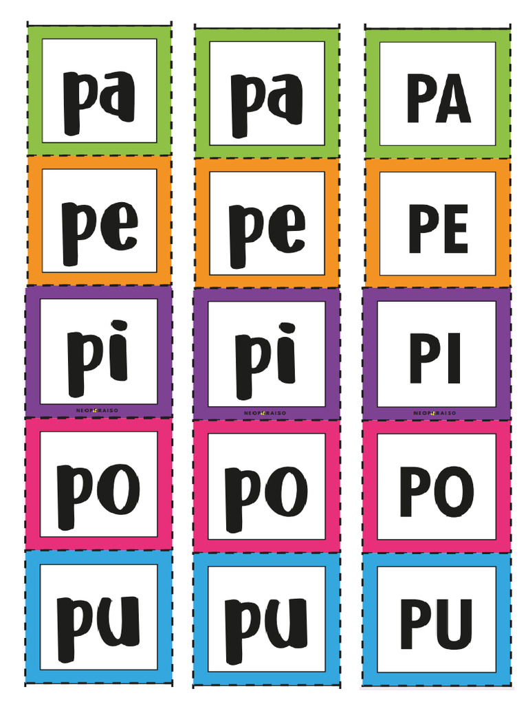 Tarjeta Lexica Letra P | PDF