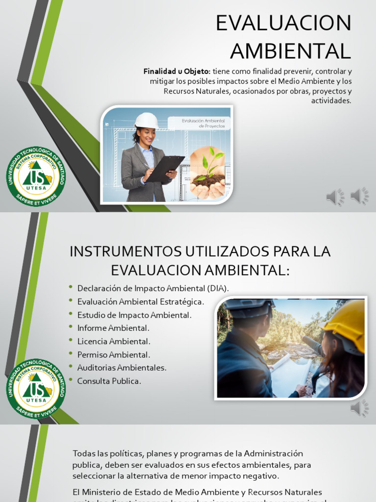 EVALUACION AMBIENTAL (Legs Medio Ambiente) | PDF | Evaluación de ...