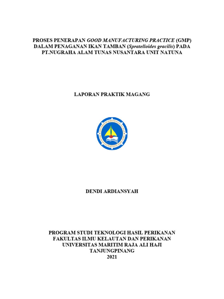 Penerapan GMP pada Ikan Tamban | PDF