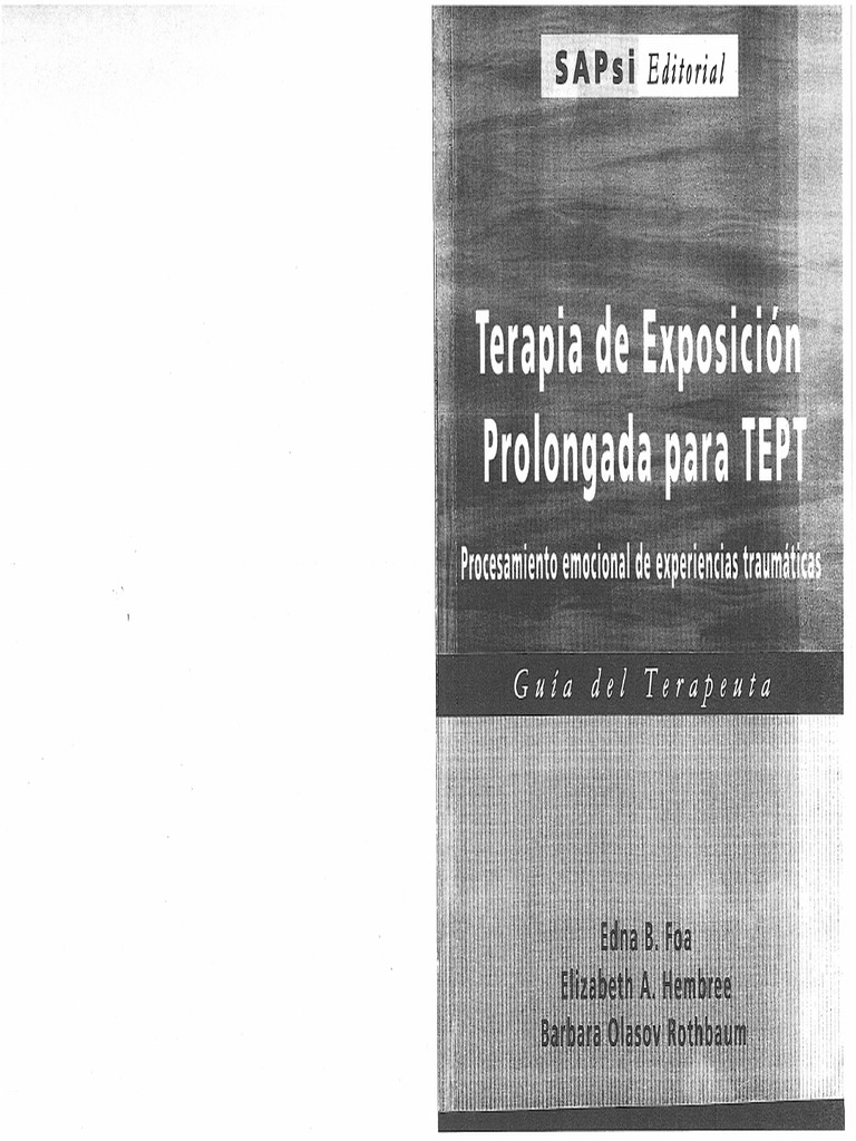 Edna Foa Terapia de Exposicion Prolongada Guias | PDF