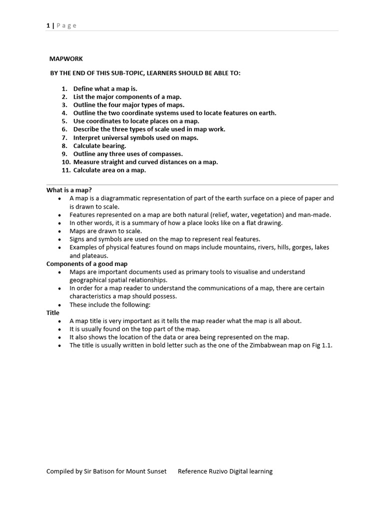 Form 1 Geo Notes | PDF | Cloud | Latitude