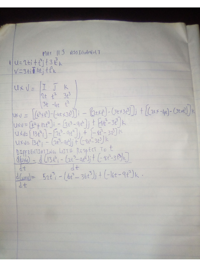 Mat 113 Assignment | PDF