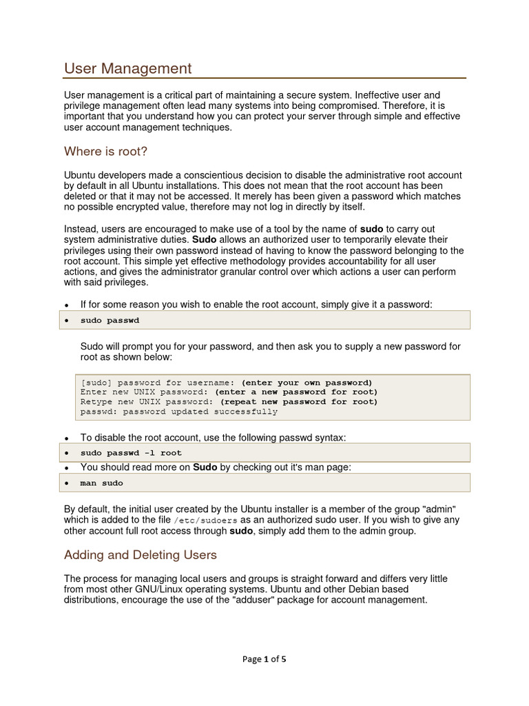6 - User Management | PDF | Superuser | Password