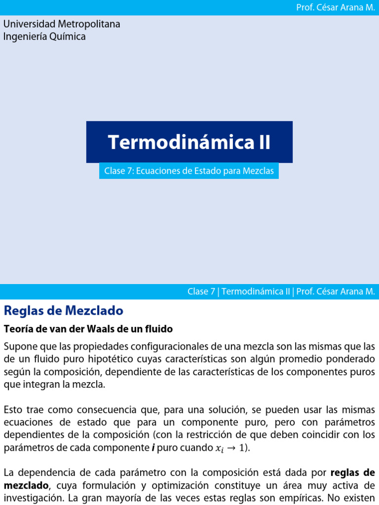 Clase 7 - Termo II | PDF | Gases | Entalpía