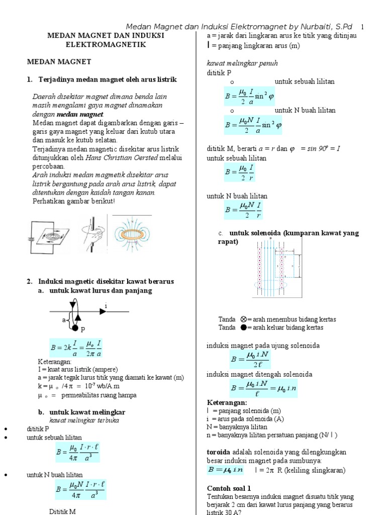 Medan Magnet Dan Induksi Elektromagnetik | PDF
