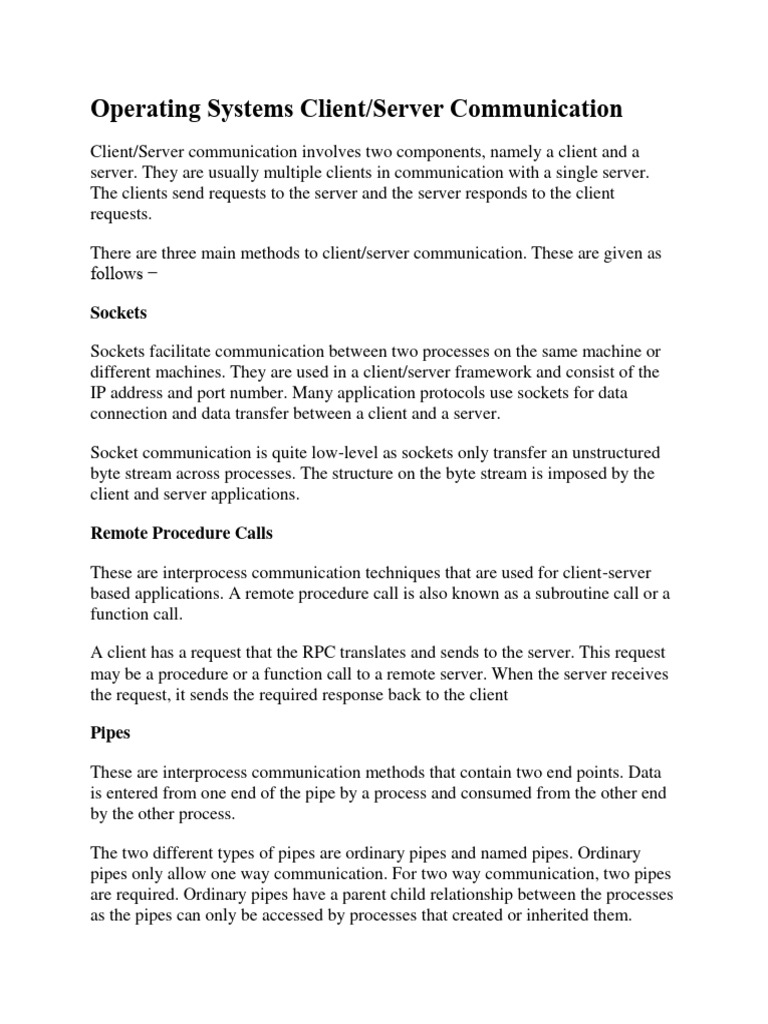 205 3rd class | Download Free PDF | Operating System | Client–Server Model