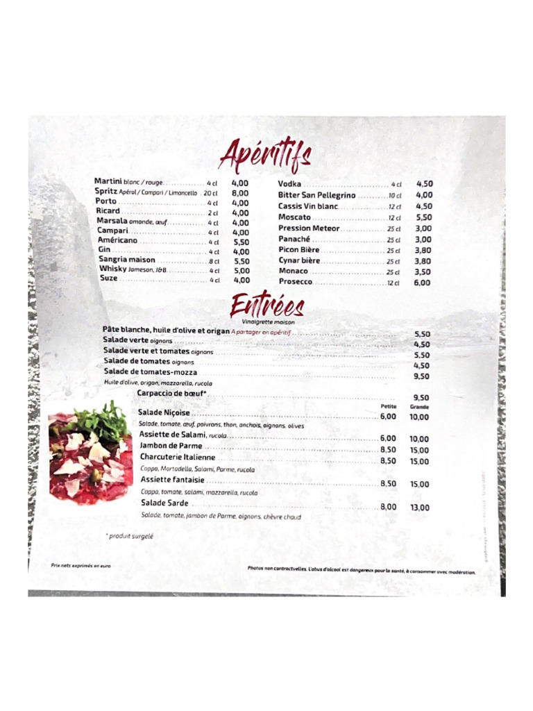 Carte Menu | PDF