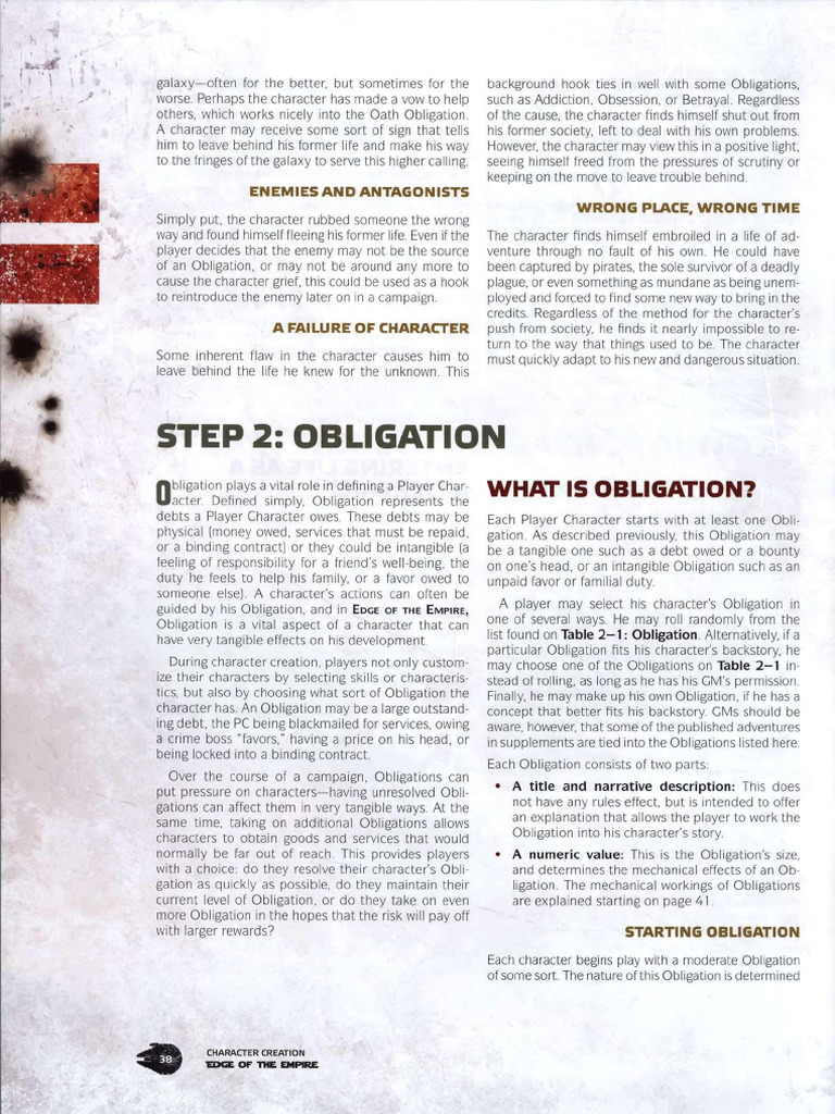 Obligation Section of Edge of The Empire Rules | PDF | Crimes | Crime ...