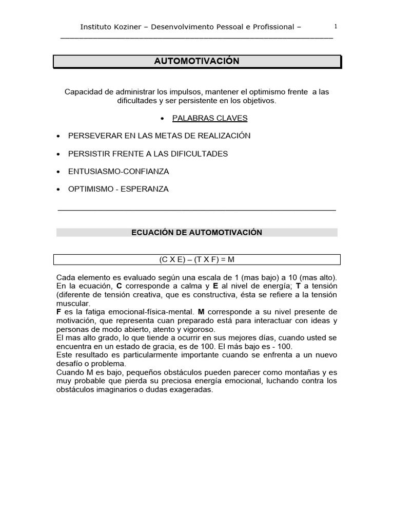 Apunte Mod. IV | PDF | Motivacional | Motivación