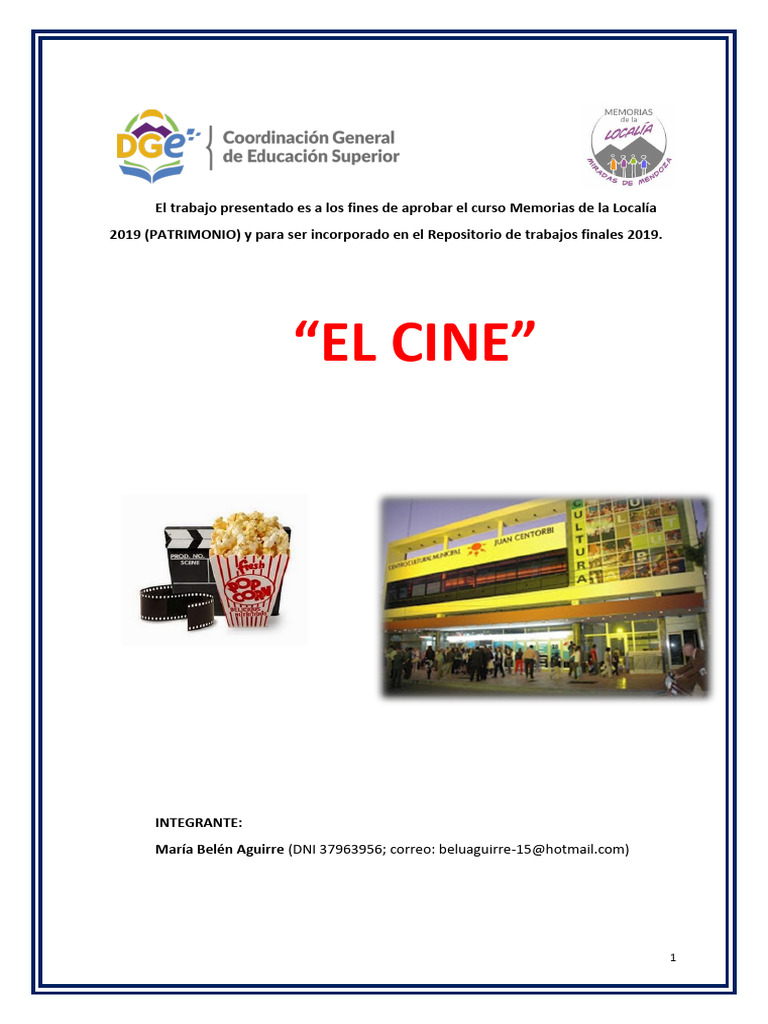 El Cine | PDF | Cine | Evaluación