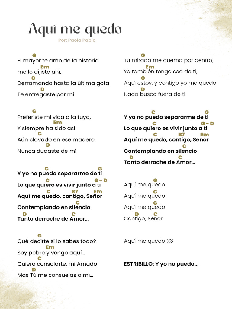 Aquí Me Quedo (Viernes Santo) | PDF