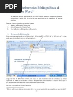 Menú Referencias de Word | PDF | Bibliografía | Microsoft Word
