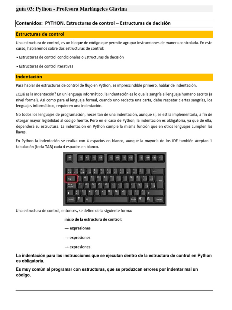 03 Python - Estructuras de Decisión | PDF | Flujo de control | Lenguaje de programación