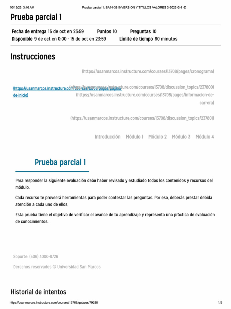 Prueba Parcial 1 Inversion y Titulos Valores PDF | PDF | Bolsa de ... Prueba Parcial 1 Inversion y Titulos Valores PDF | PDF | Bolsa de ...