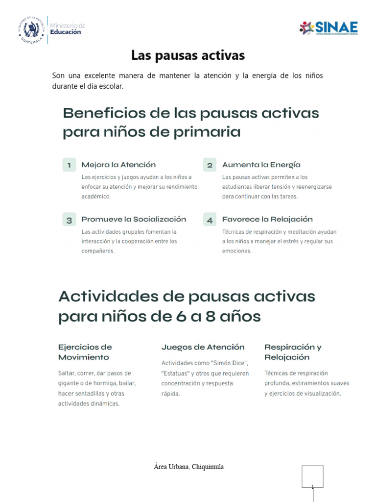Las Pausas Activas | PDF