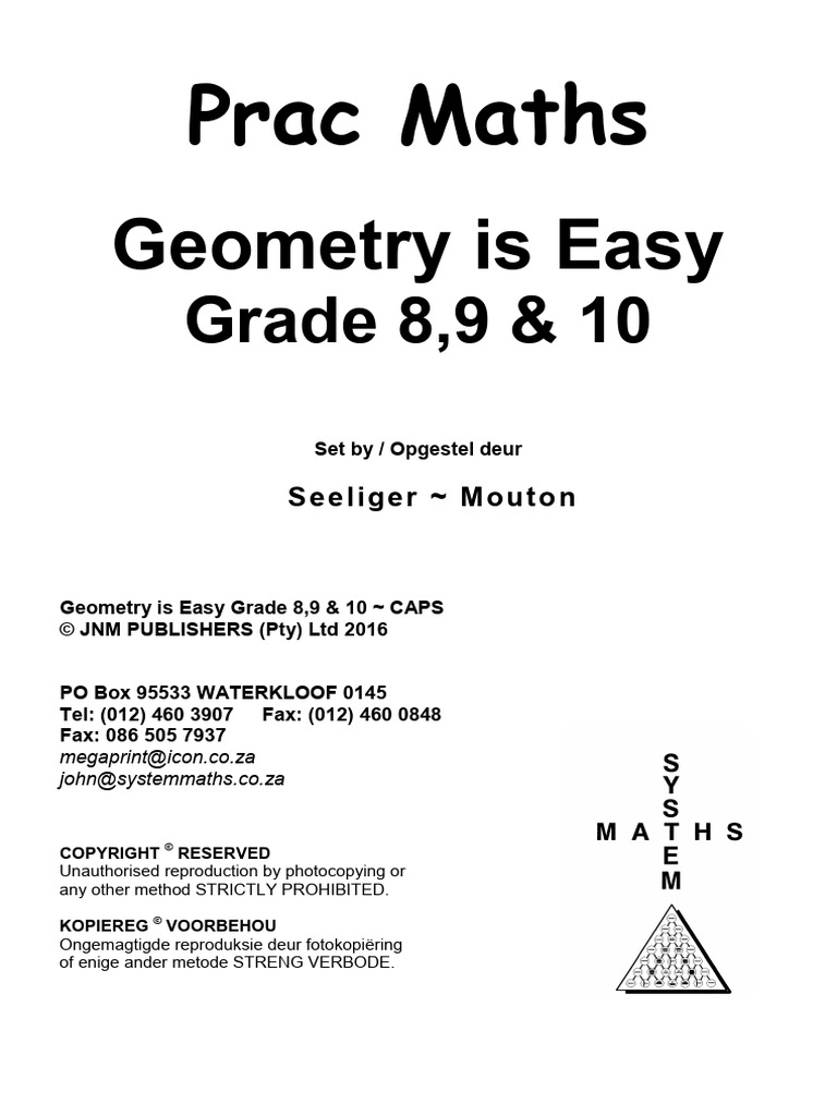 GR 8-10 Geometry Complete | PDF | Angle | Triangle