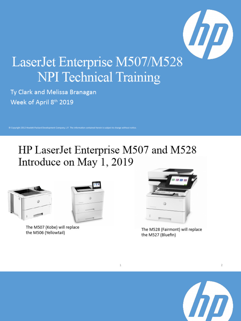 HP LaserJet Enterprise M507 MFP M528 and Managed E50145 MFP E52645 NPI ...