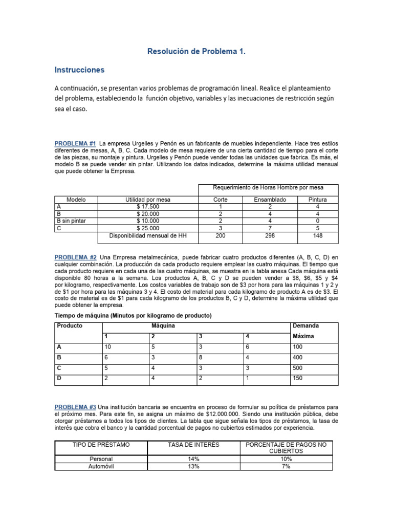 Práctica Planteamiento de Problemas-1 | PDF | Bancos | Interés