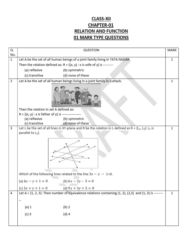 Relations and Functions MCQs | PDF | Function (Mathematics) | Mathematics