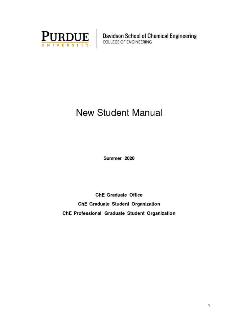 Purdue New-Graduate-Student-Manual | PDF | Driver's License