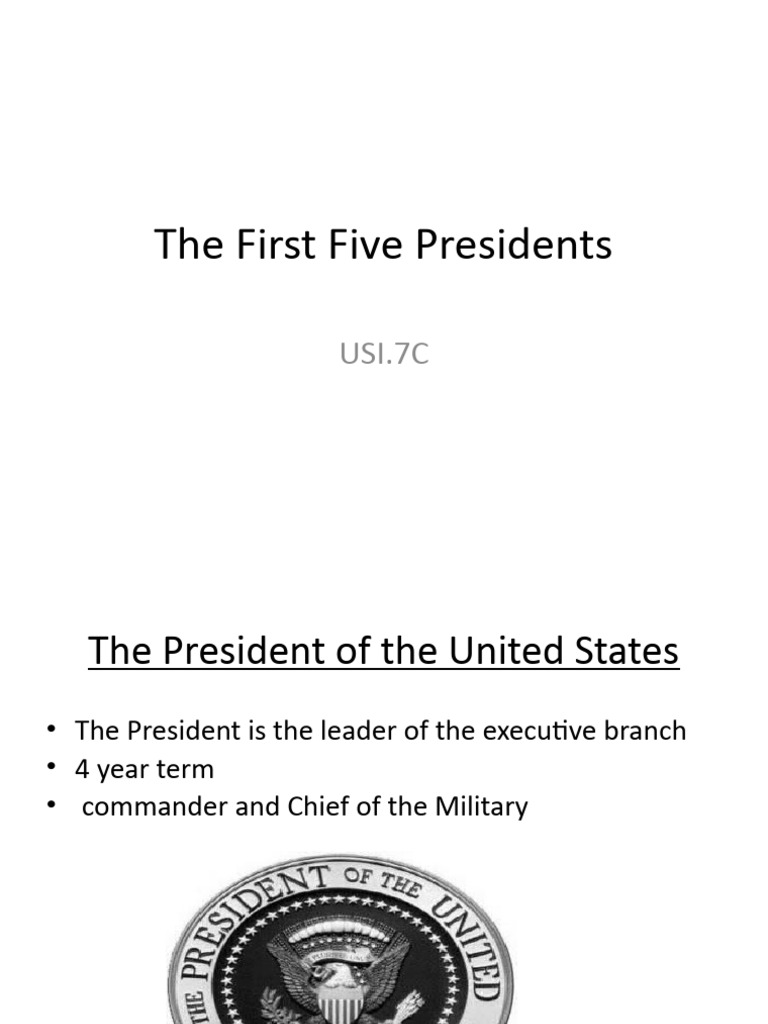 7c The First Five Presidents Notes Complete | PDF | Thomas Jefferson ...