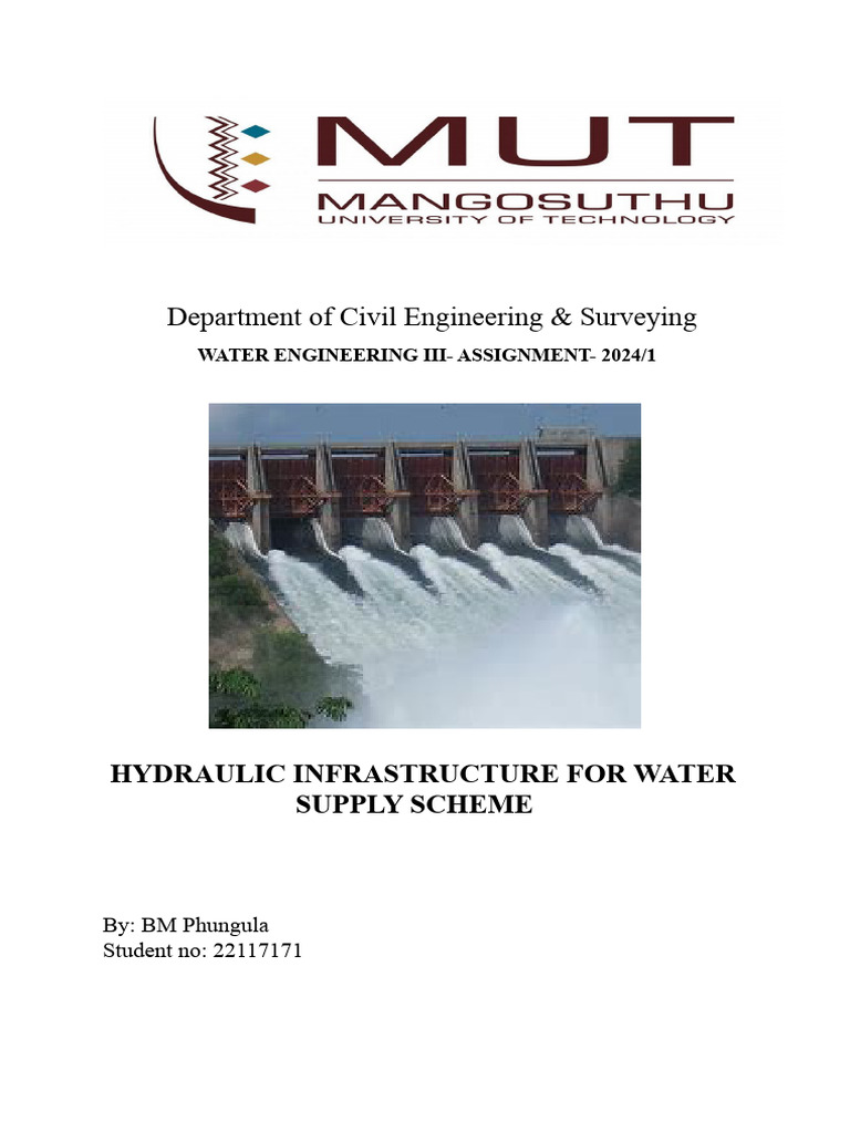 Water Supply System Pdf Water Purification Reservoir