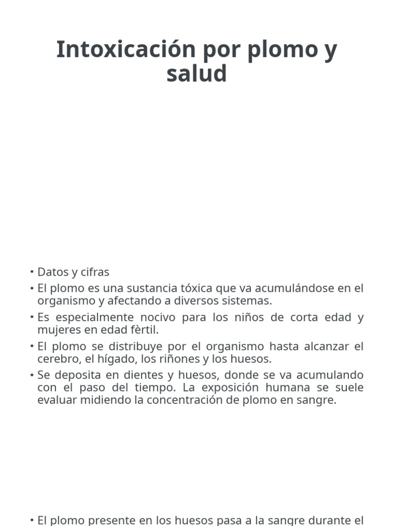Intoxicación Por Plomo y Salud | PDF | Dirigir | Productos cosméticos