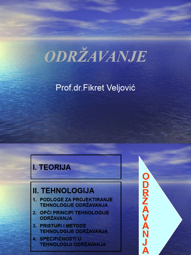 Održavanje, Predavanja - I Parc. | PDF