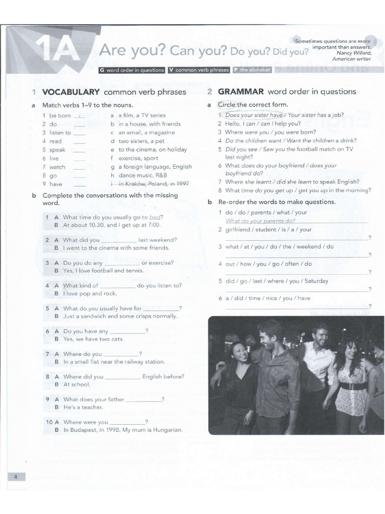 Workbook Unit 1 | PDF