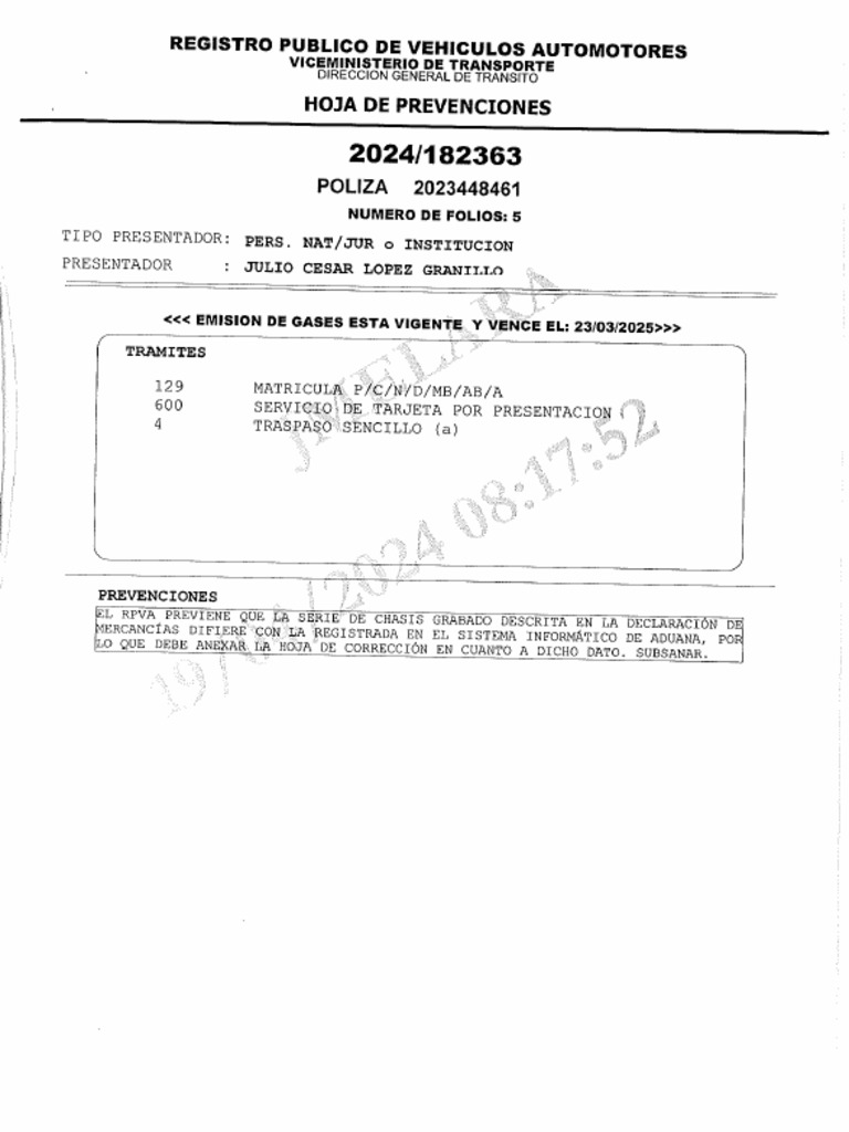 202404191-Documentos generales vehículo | PDF